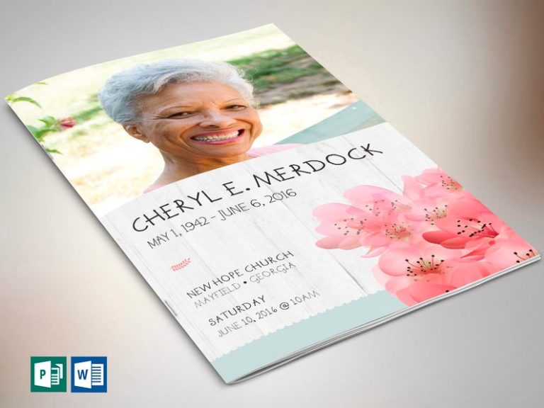 68 Funeral Programs Template for Women | Godserv Designs