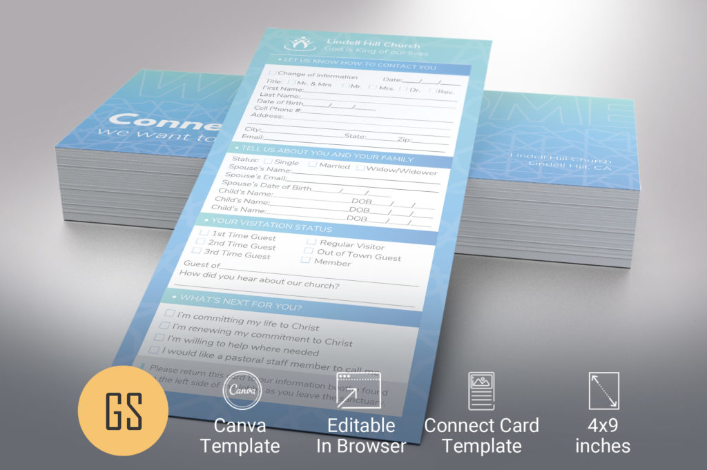 Church Connect Card Templates » Godserv Designs